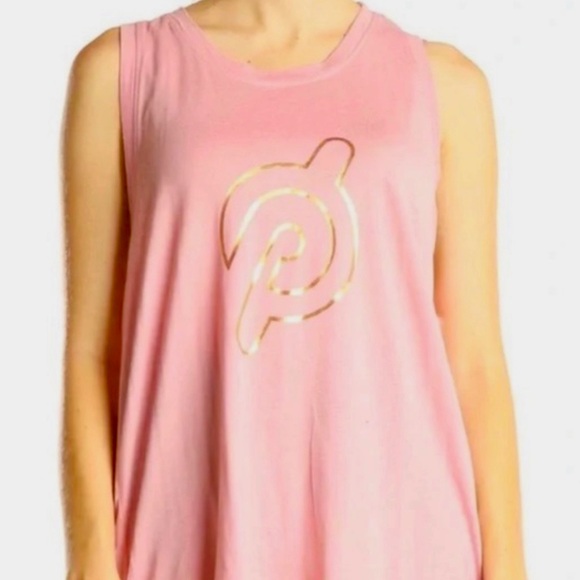 Peloton | Tops | Peloton Pink Flow Racerback Tank With Gold Foil Small ...